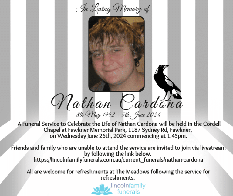 Nathan Cardona - Lincolnfamilyfunerals.com.au